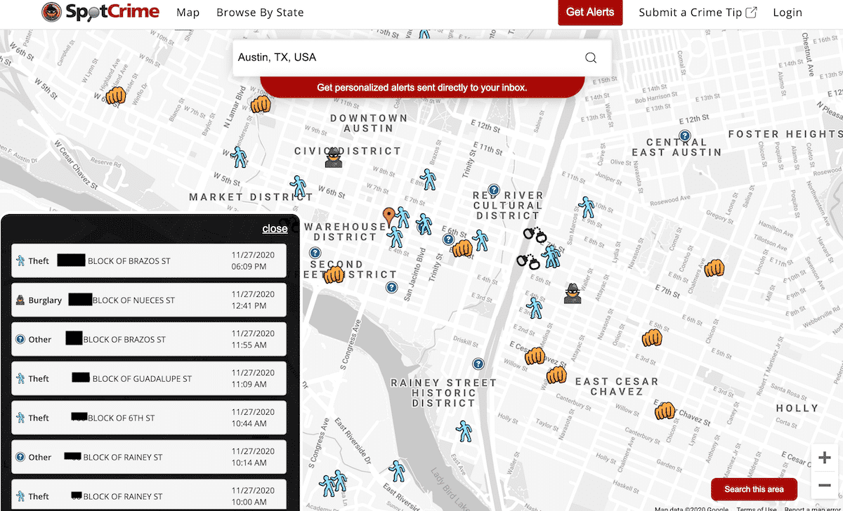 Neighborhood Crime Map and Crime Checker - The Entry Blocker